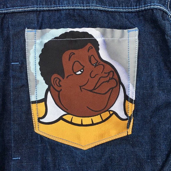 FUBU | Jackets & Coats | Vintage Platinum Fubu Fat Albert Denim Jacket ...